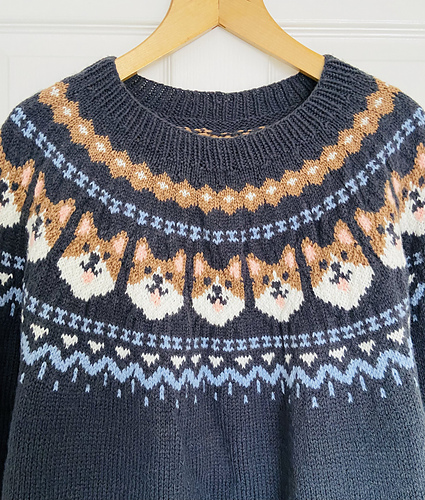 Ravelry: Corgi Sweater | Christmas Winter Design pattern by Rose Marinne