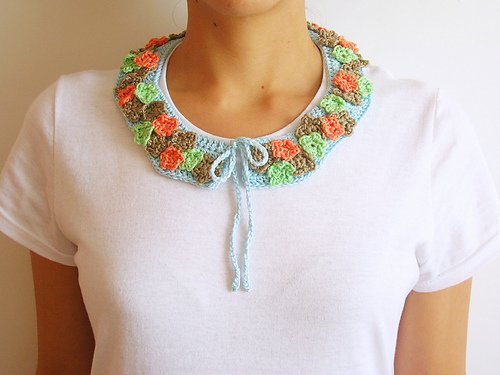 Ravelry: Crochet collar with flowers pattern by Maria Isabel