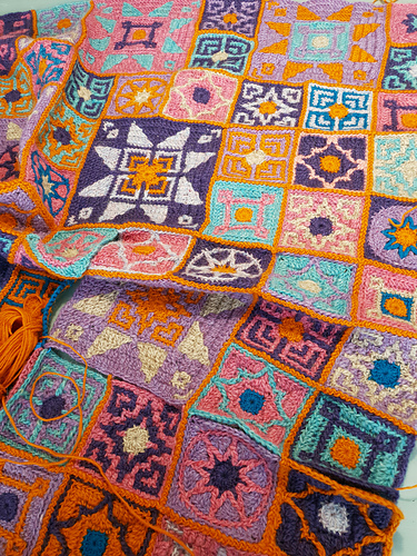 Ravelry: Chacanina's Amma CAL mosaic blanket