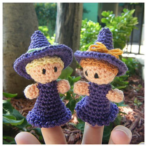 Ravelry: Witch Finger Puppet MODIFICATIONS ONLY pattern by Abigail Gonzalez