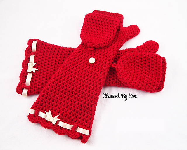 Ravelry: Ruby Red Fingerless Mittens pattern by Janaya Chouinard