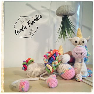 Ravelry: Uluka the Unicorn pattern by Auntie Frankie DIY