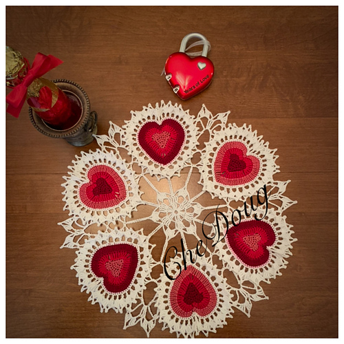 Ravelry: Valentine Heart Doily pattern by Annamarie Wilkerson