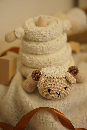 Ravelry: Baby Sheep Stacking Toy pattern by Malgorzata Lizak