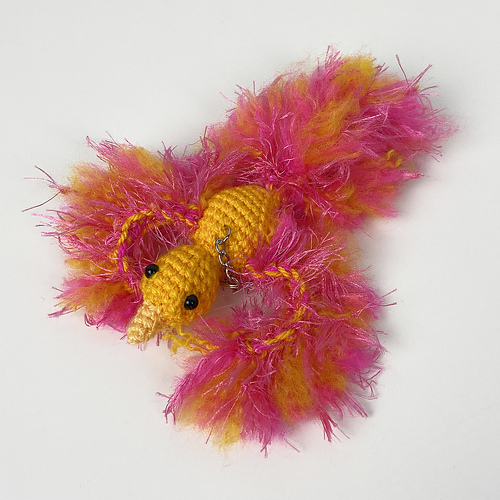 Ravelry: Ashley the Phoenix Amigurumi Keychain pattern by Charlyn Smith