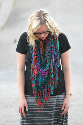 Ravelry: Easy Triangle Fringe Scarf and Shawl pattern by Cortney Young