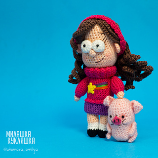 Ravelry: Mabel cute doll with pig pattern by Emiliya Chernova