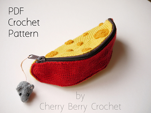 Ravelry: Cheese Pencil Case pattern by Cherry Berry Crochet
