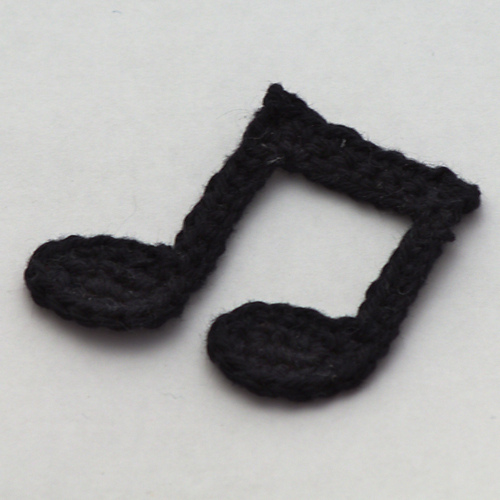 Ravelry: Three Different Music note appliques pattern by Carmen Rosemann