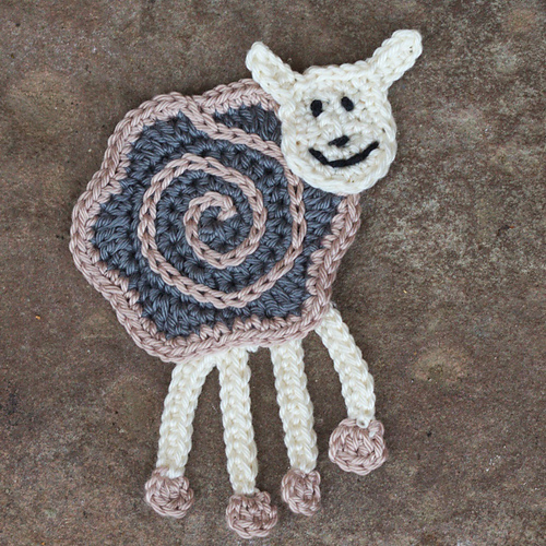 Ravelry: Colorful sheep crochet applique pattern by Carmen Rosemann