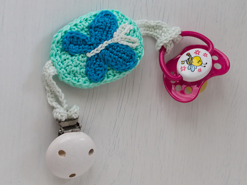 Ravelry: Crochet Butterfly Pacifier Chain pattern by Carmen Rosemann