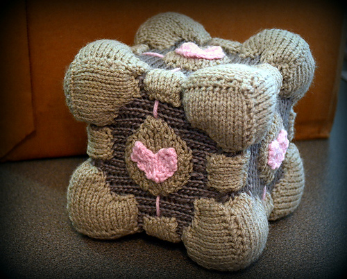 Finally finished my companion cube! A lot of small bits and pieces to ...