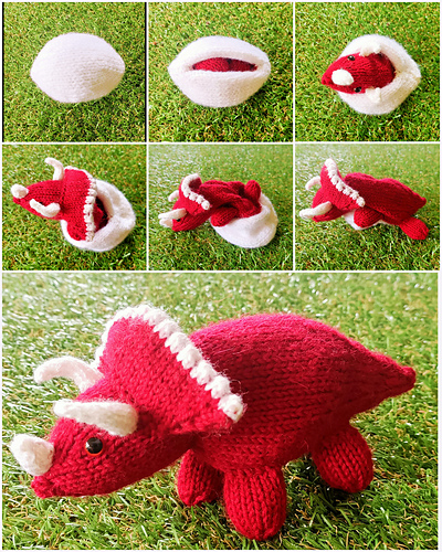 Ravelry: Reversible Dino - Egg to Triceratops / Stegosaurus pattern by ...