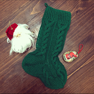 Ravelry: Cabled Christmas Stocking pattern by ChrisAnn Torres