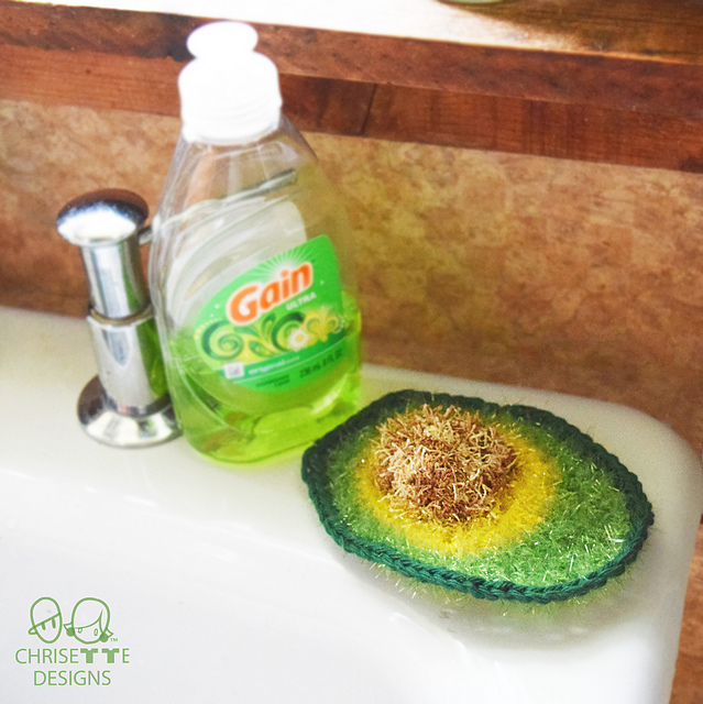 Ravelry: Egg and Avocado Scrubby Sponge pattern by Chrisette Designs