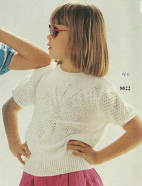 Ravelry: 8022 Pull-over enfant , blanc , en dessin ajouré pattern by ...