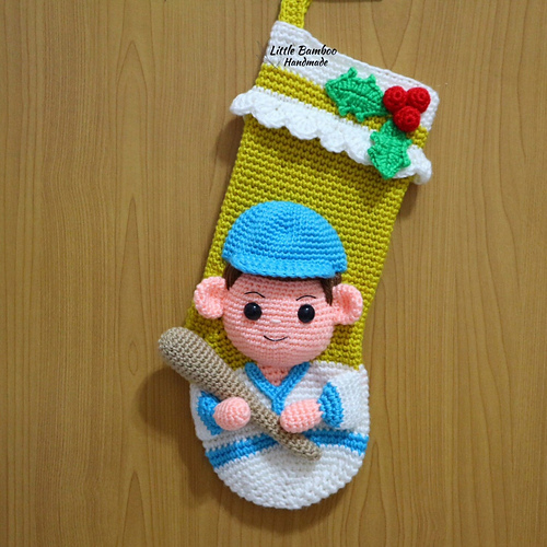 Ravelry: Baseball Player Christmas Stocking pattern by Little Bamboo ...