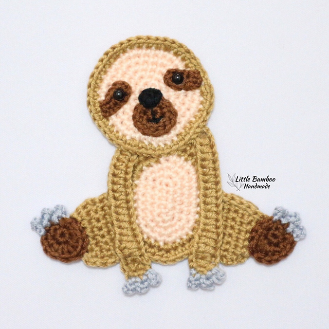Ravelry: Sloth Applique pattern by Little Bamboo Handmade