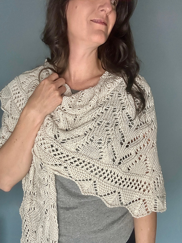 Ravelry: Machine Knit Wingspan Shawl pattern by City Farmhouse Studio