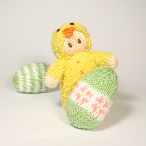 Ravelry: Easter Chick Bitsy Baby Doll pattern by Claire Fairall Designs