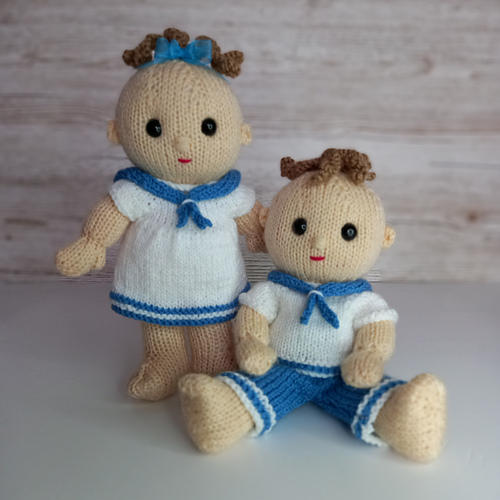 Ravelry: Betsy and Ben Sailor Suits pattern by Claire Fairall Designs