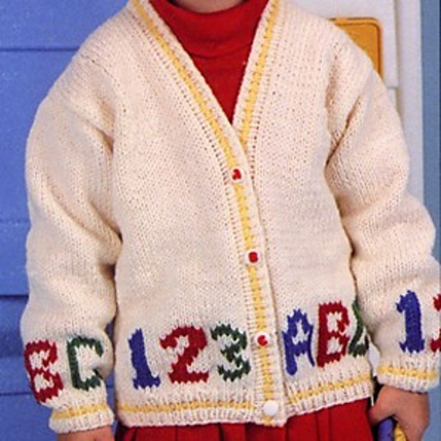 Ravelry: ABC / 123 Sweater pattern by Kay Meadors