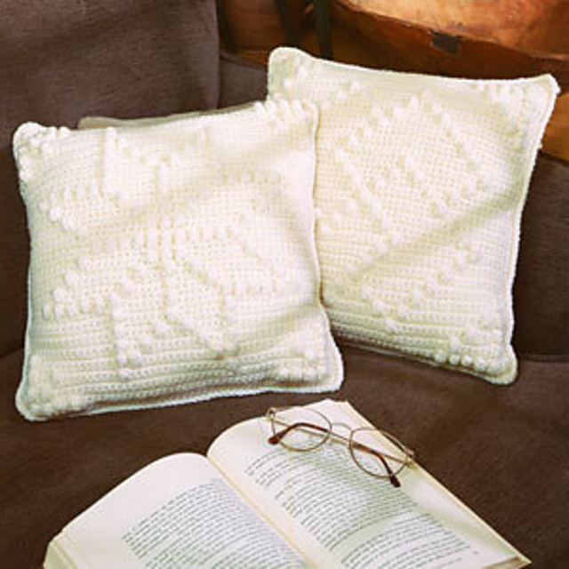 Ravelry: Popcorn Pattern Pillows pattern by Leisure Arts
