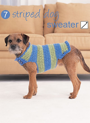 Ravelry: Striped Dog Sweater pattern by Moda Dea