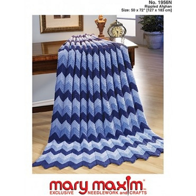 Ravelry: Rippled Afghan (Crochet) pattern by Mary Maxim