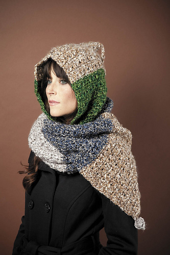 Ravelry: Hooded Shawl pattern by Lion Brand Yarn