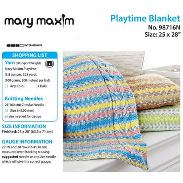 Ravelry: Playtime Blanket pattern by Mary Maxim