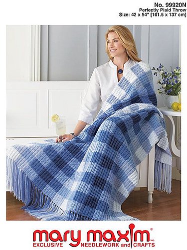 Ravelry: Perfectly Plaid Throw pattern by Mary Maxim