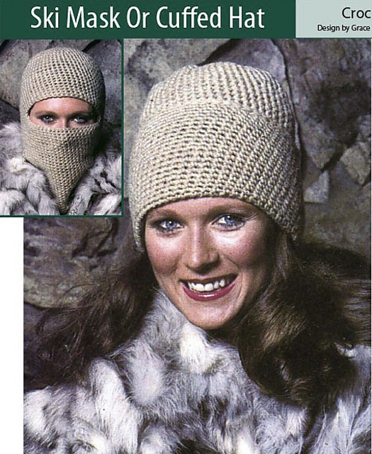 Ravelry: Ski Mask or Cuffed Hat pattern by Grace Burrell