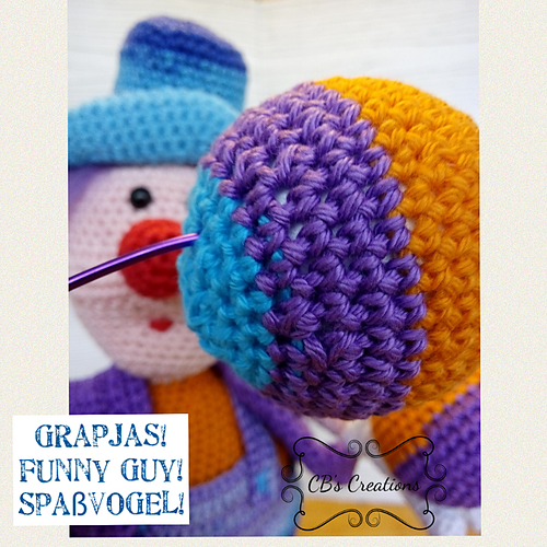 Ravelry: Funny Guy Grapjas Clown pattern by CB's Creations