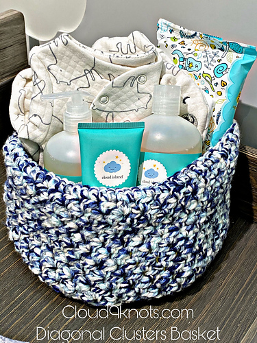 Ravelry: Diagonal Clusters Basket pattern by Nicole Mansfield