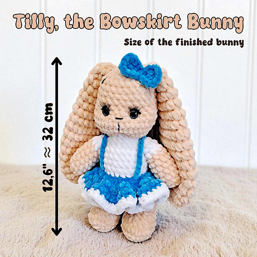 Ravelry: Tilly the Bowskirt Bunny pattern by Silvia Weaver