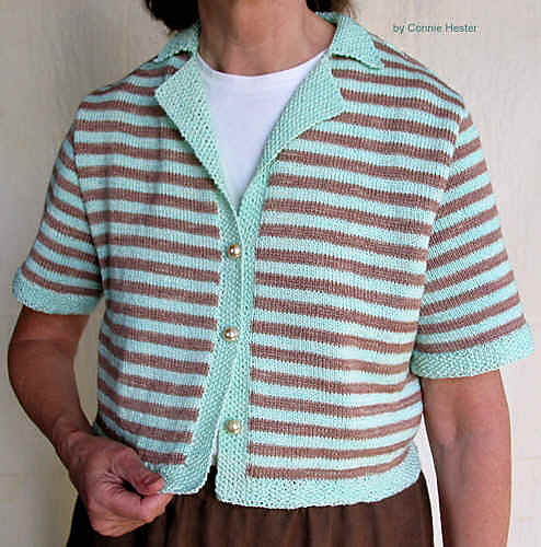 Ravelry: Short Striped Lapel Jacket pattern by Connie Hester