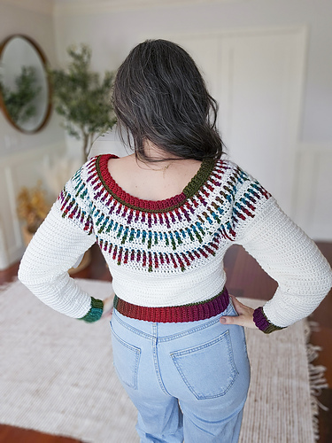 Ravelry: Mosaic Ridge Pullover pattern by Briana K Designs