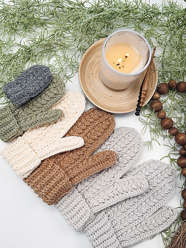 Ravelry: Winter Wheat Stitch™ Flat Mittens pattern by Briana K Designs