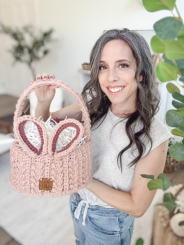 Ravelry: Wheat Stitch™ Easter Bunny Basket pattern by Briana K Designs