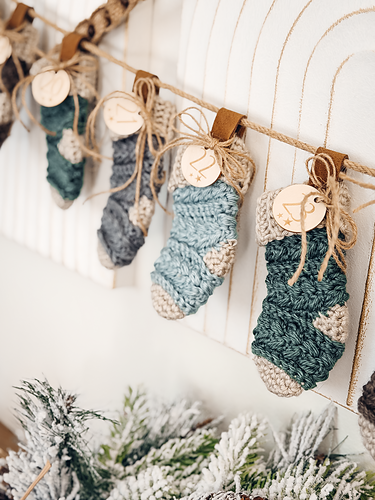 Ravelry: Wheat Stitch™ Mini Stocking pattern by Briana K Designs
