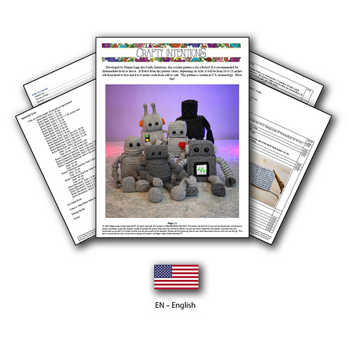 Ravelry: Medium Robots: Set 1 pattern by Megan Lapp