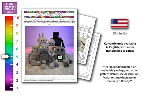 Ravelry: Medium Robots: Set 2 pattern by Megan Lapp