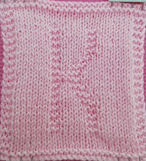 Ravelry: Alphabet square letter K pattern by Sammy Bristow