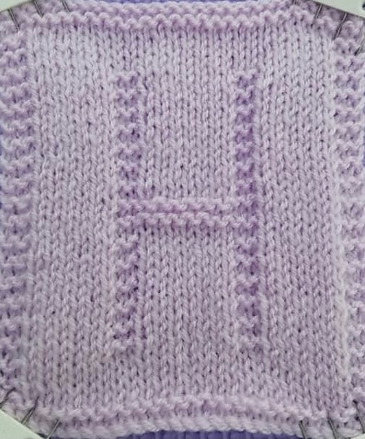 Ravelry: Alphabet square letter H pattern by Sammy Bristow