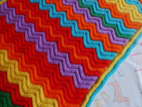 Ravelry: Rainbow Ripple Baby Blanket pattern by Crafty Gran