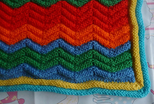 Ravelry: Rainbow Ripple Baby Blanket pattern by Crafty Gran
