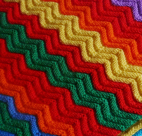 Ravelry: Rainbow Ripple Baby Blanket pattern by Crafty Gran