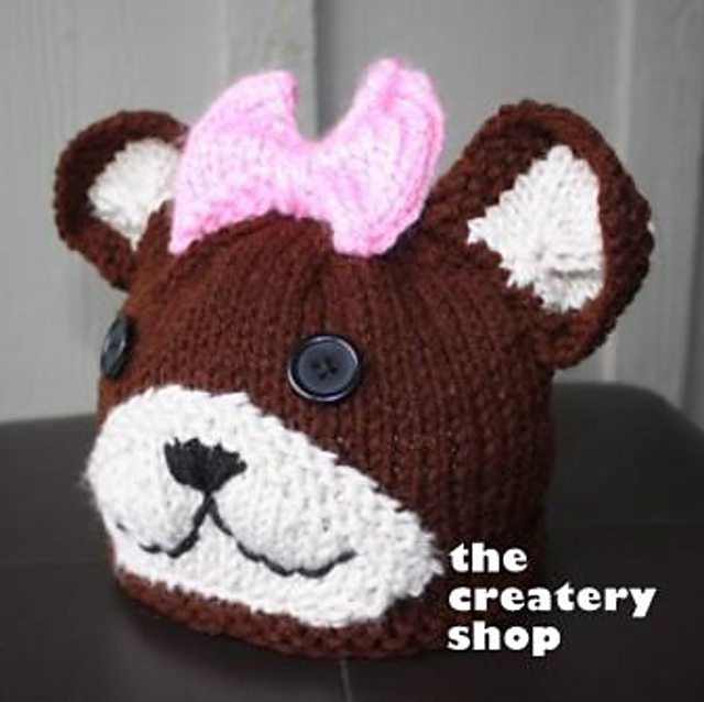 Ravelry: Bobo Bear Girl Animal Hat pattern by Createry Shop