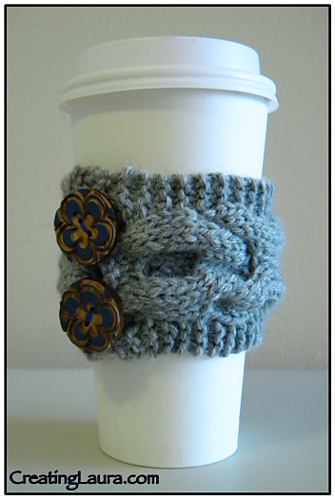 Ravelry: XOXO Coffee Cup Sleeve pattern by Laura Doty